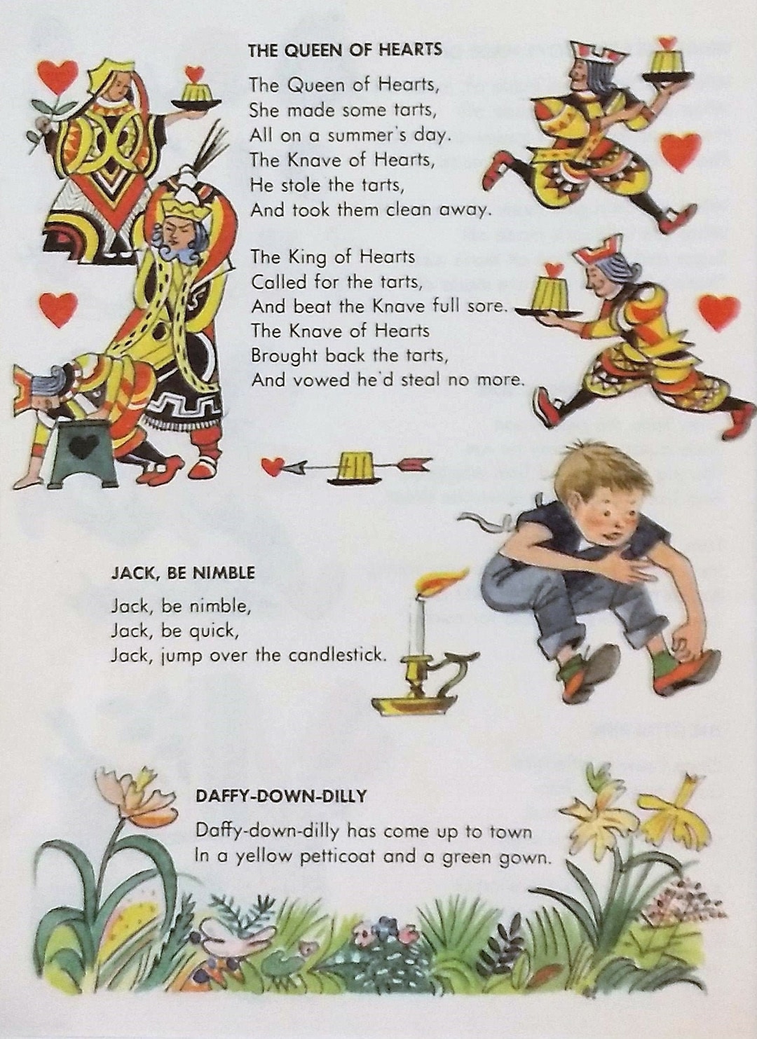 1957 Queen of Hearts Nursery Rhyme Matted Vintage 8x10 Print - Etsy