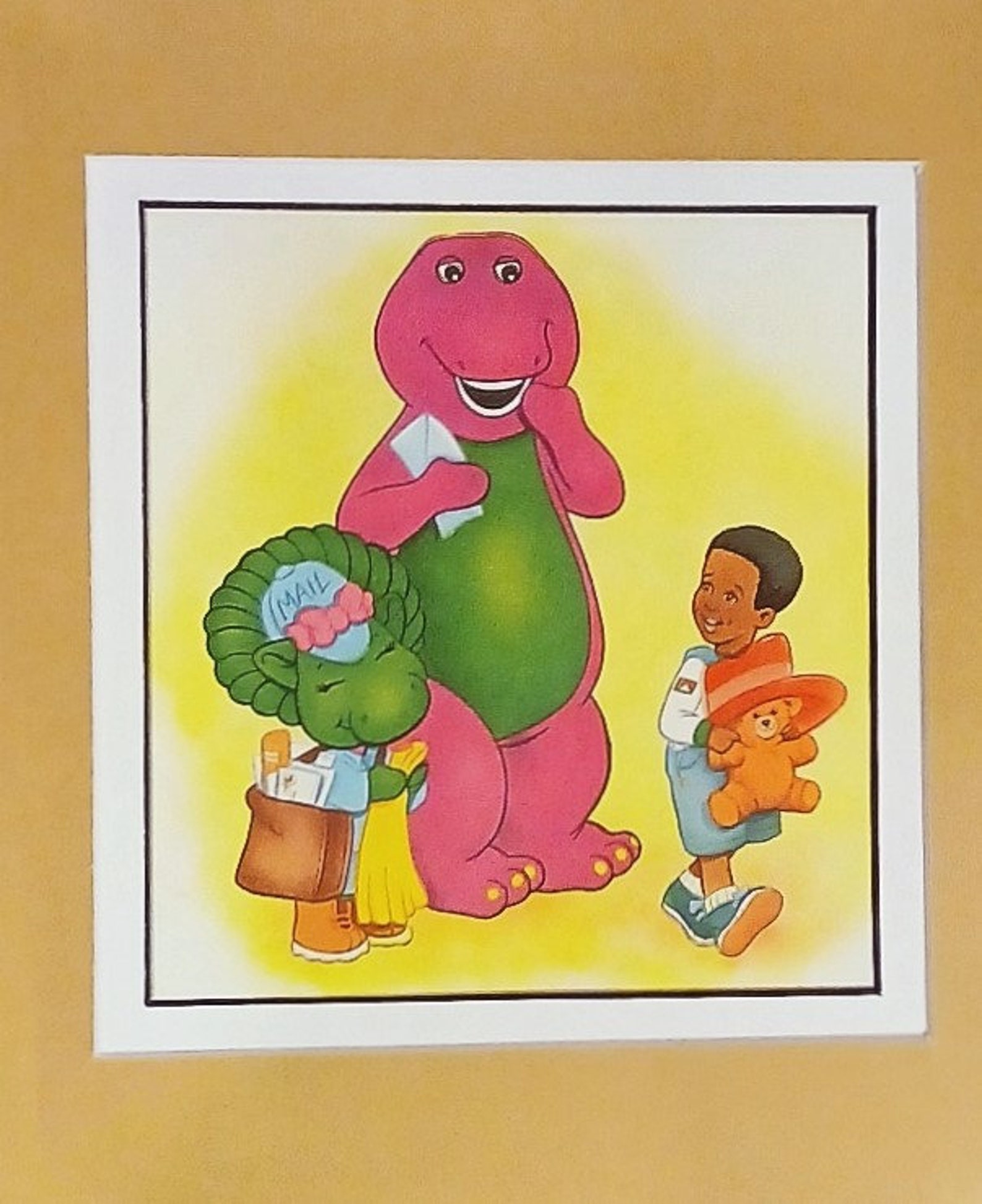 Barney the Purple Dinosaur and Friends Matted 8x10 Print - Etsy