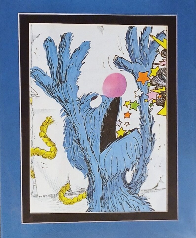 1971 Grover Sesame Street Matted Vintage 8x10 Print Monster - Etsy