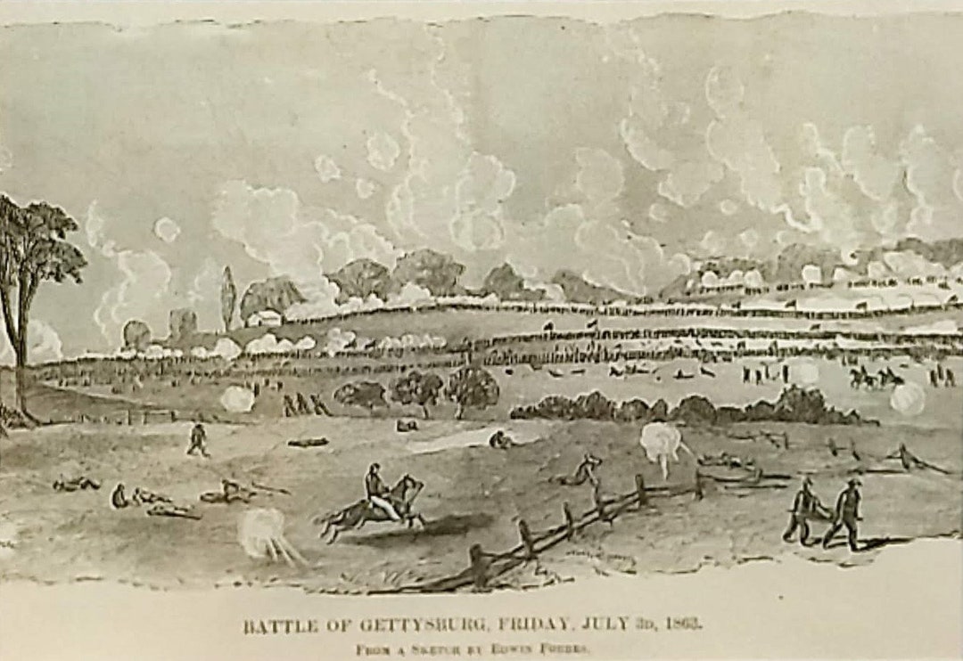 1884 Gettysburg Matted Civil War 8x10 Print Edwin Forbes - Etsy
