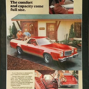 1979 Ford Ranchero Car Ad Matted Vintage 11x14 Print - Etsy