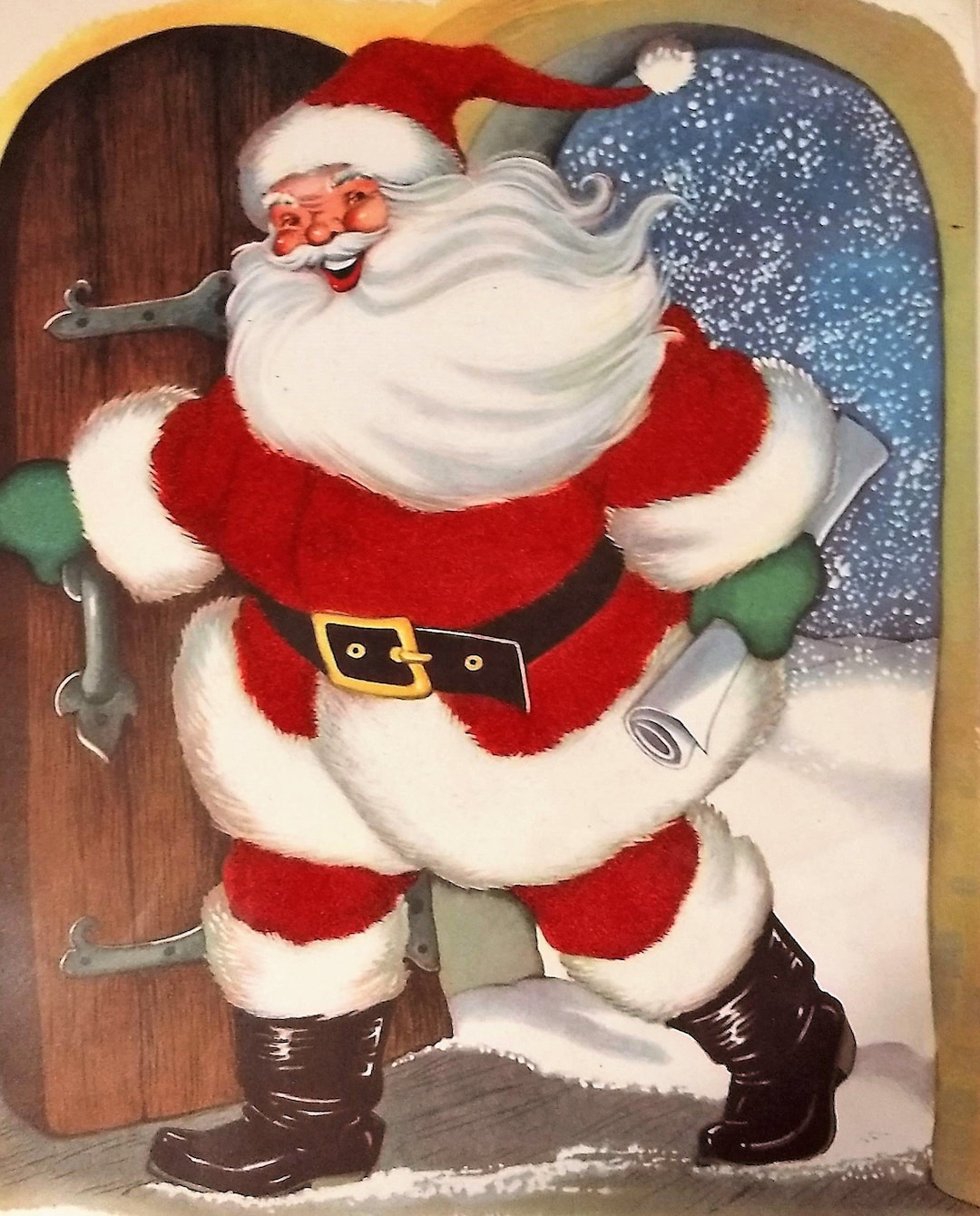 1947 Fuzzy Santa Claus Matted Vintage 11x14 Print - Etsy