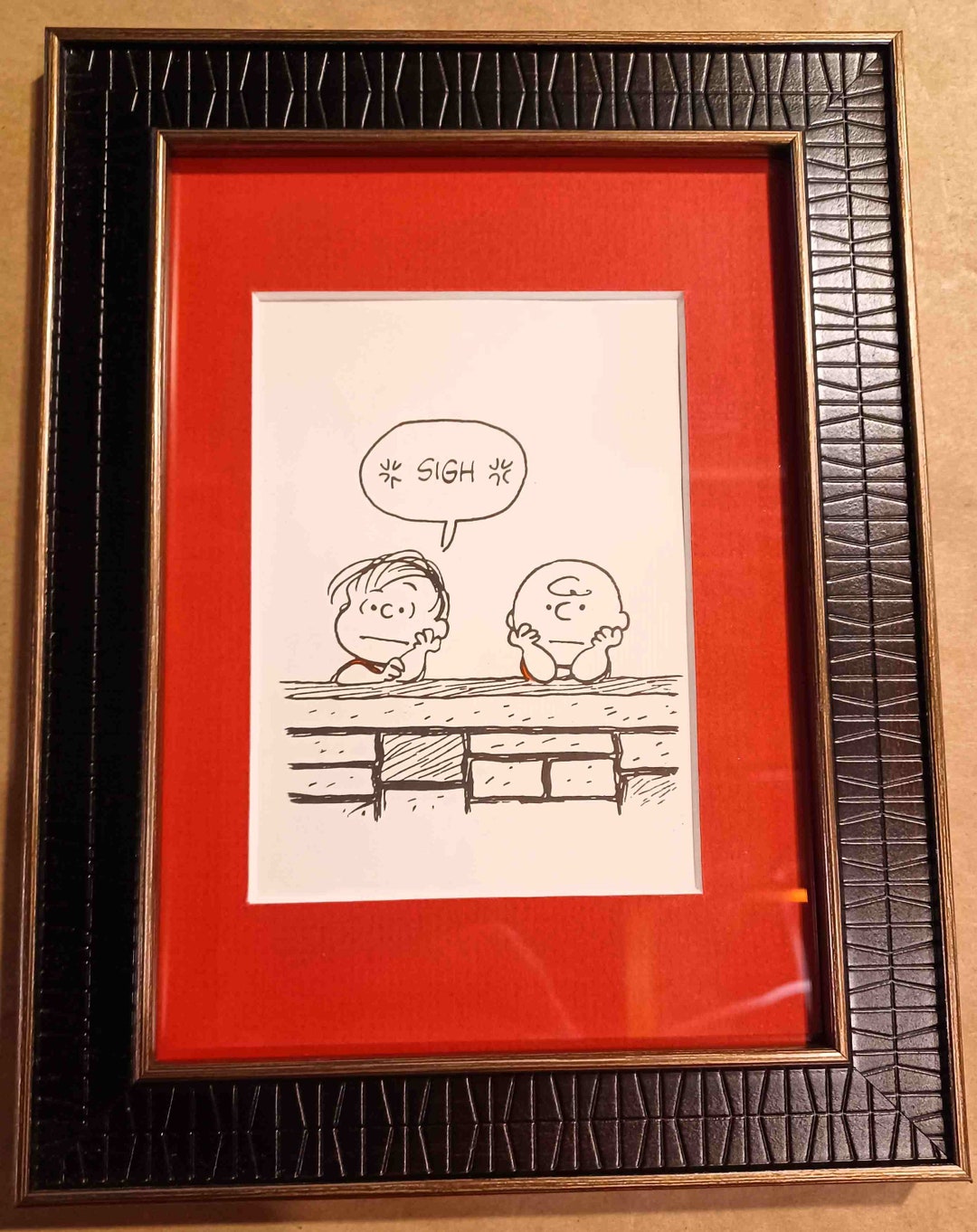1967 Charlie Brown & Snoopy Framed Vintage Peanuts Print 5x7 - Etsy