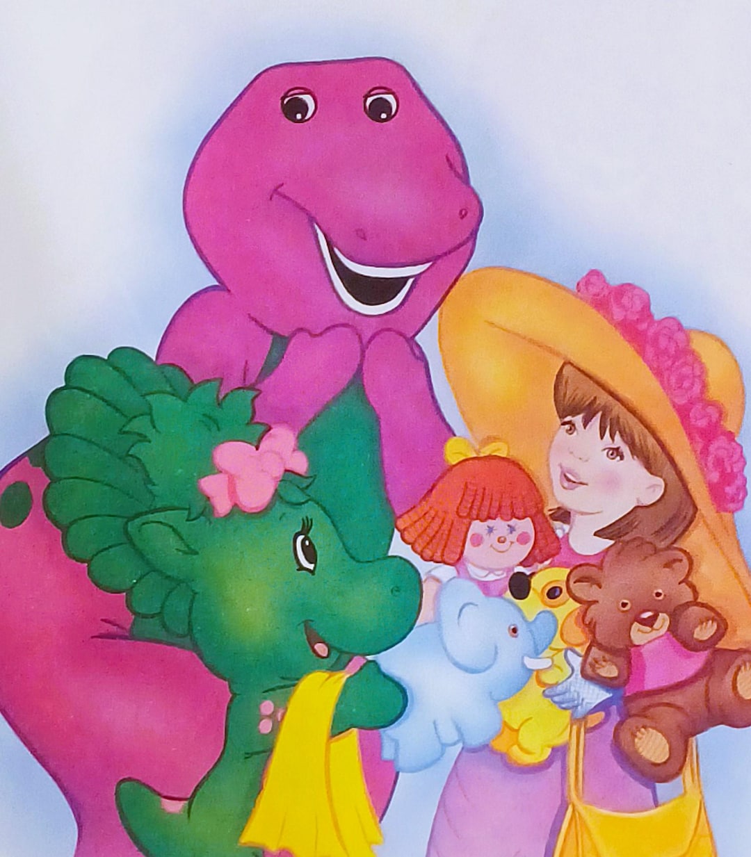 Barney the Purple Dinosaur and Friends Matted 8x10 Print - Etsy