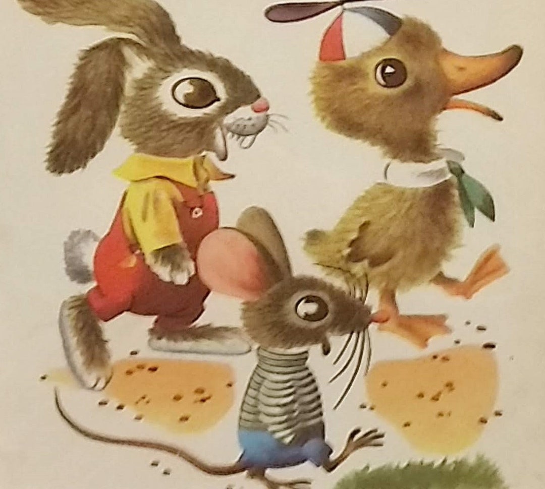 1949 Richard Scarry Rabbit Mouse Duckmatted Vintage 8x10 Print - Etsy