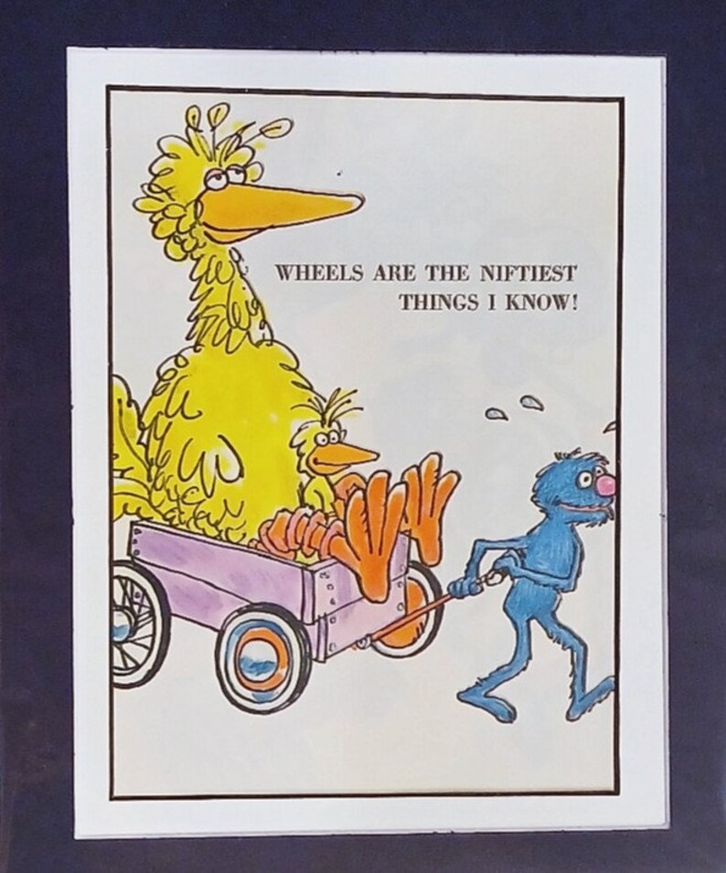1971 Sesame Street Matted Vintage 8x10 Print Grover Big Bird - Etsy