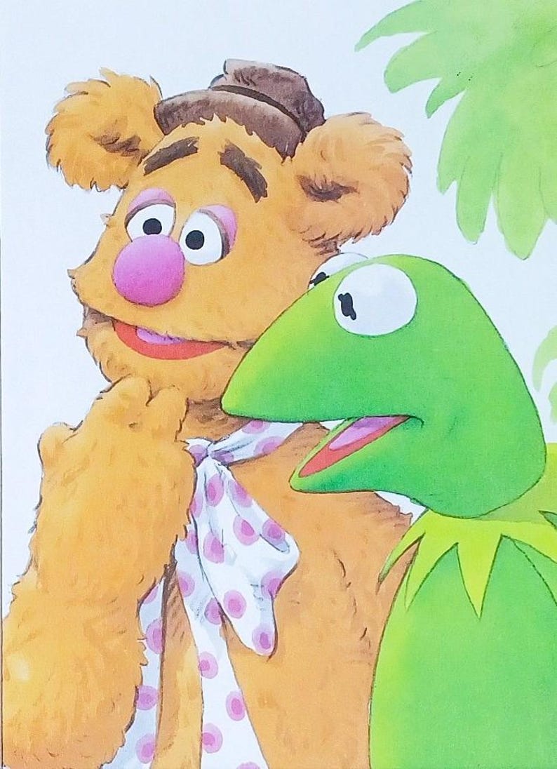 1992 Kermit the Frog & Fozzie Bear Matted 8x10 Muppet Print - Etsy UK