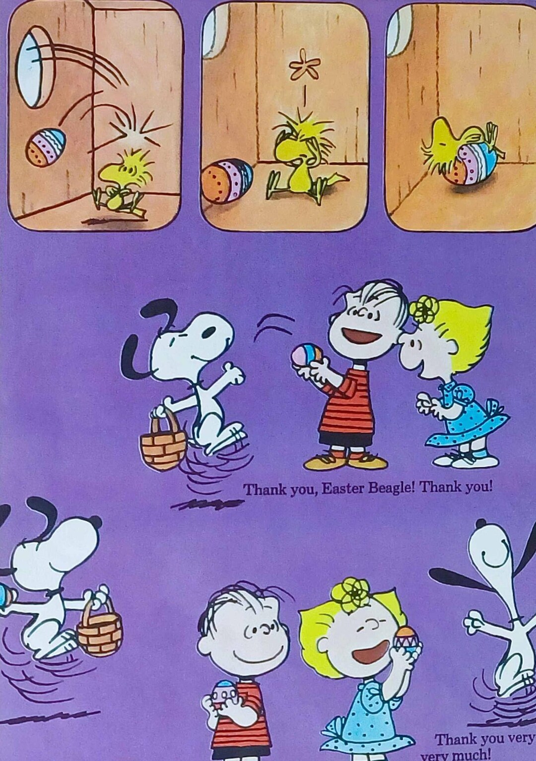 1976 It’s the Easter Beagle Charlie Brown Matted Vintage 8x10 Peanuts ...
