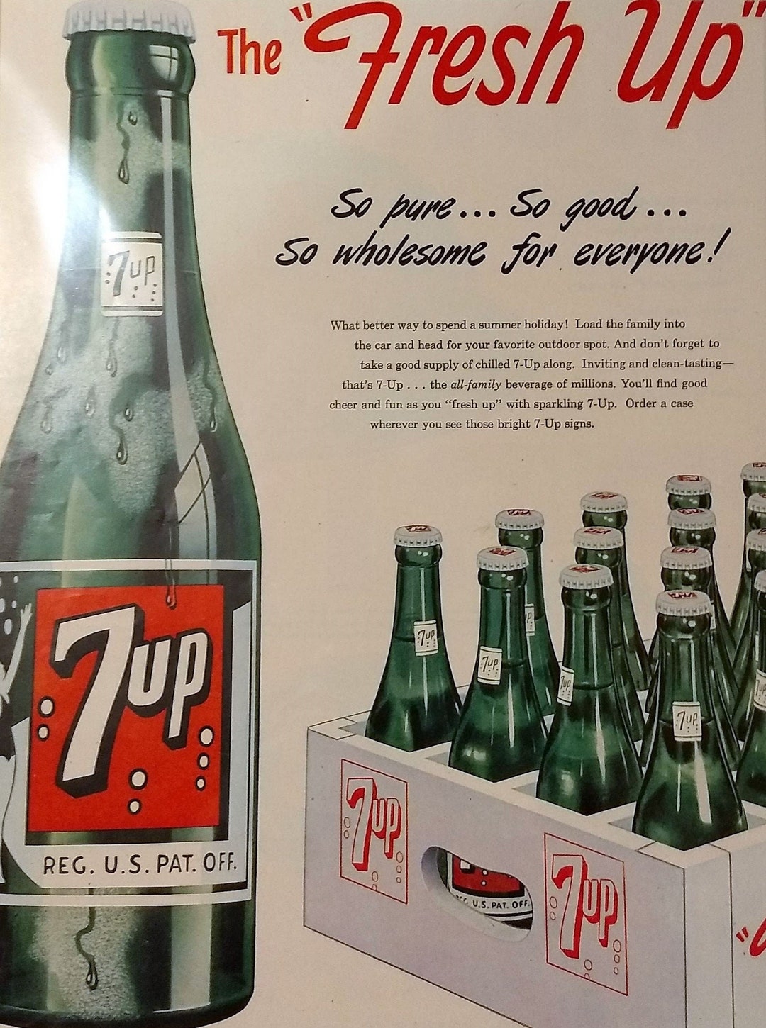 1950 7-up Ad Matted Vintage 11x14 Print - Etsy New Zealand