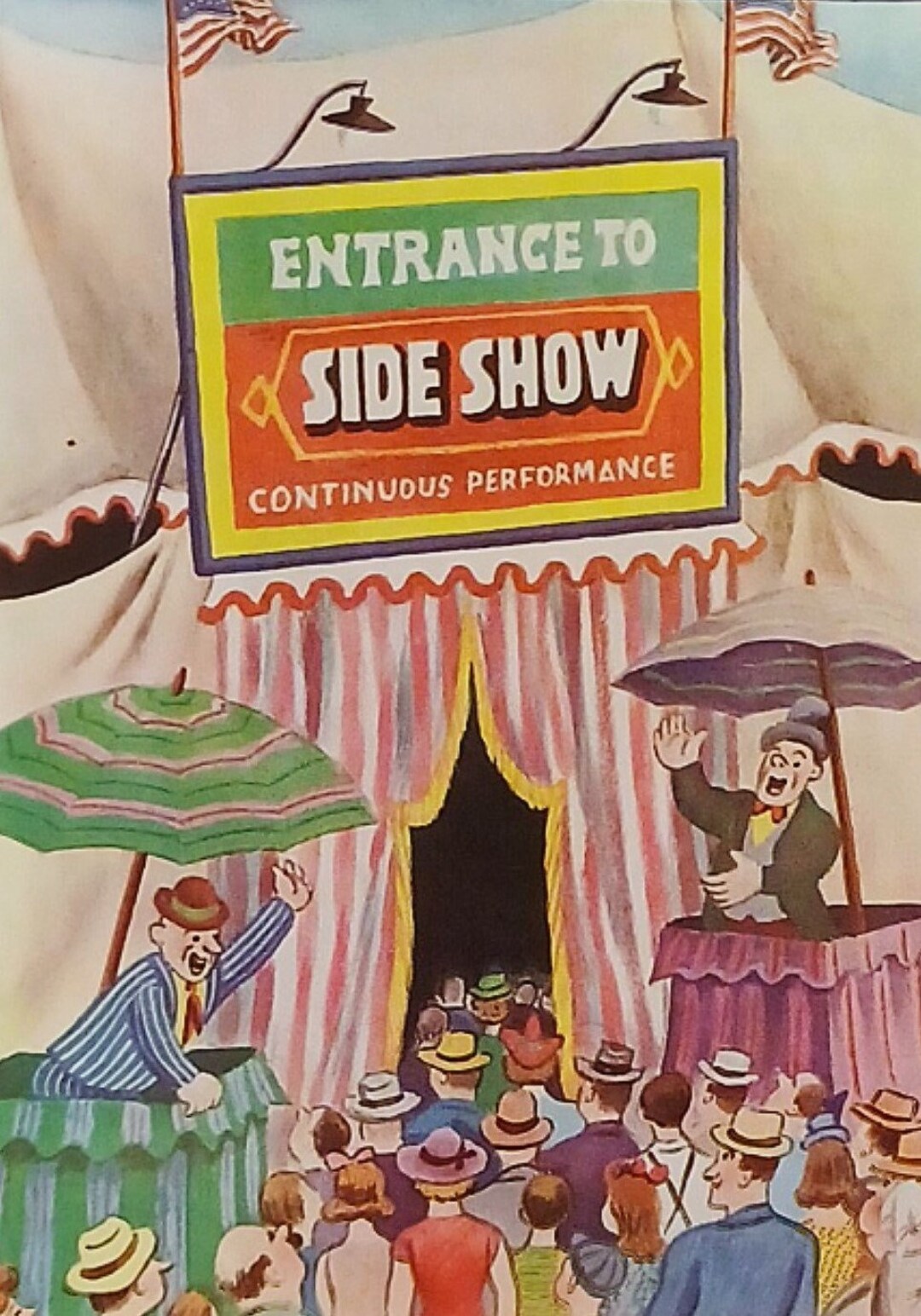 1948 Circus Sideshow Tent Matted Vintage 8x10 Print - Etsy