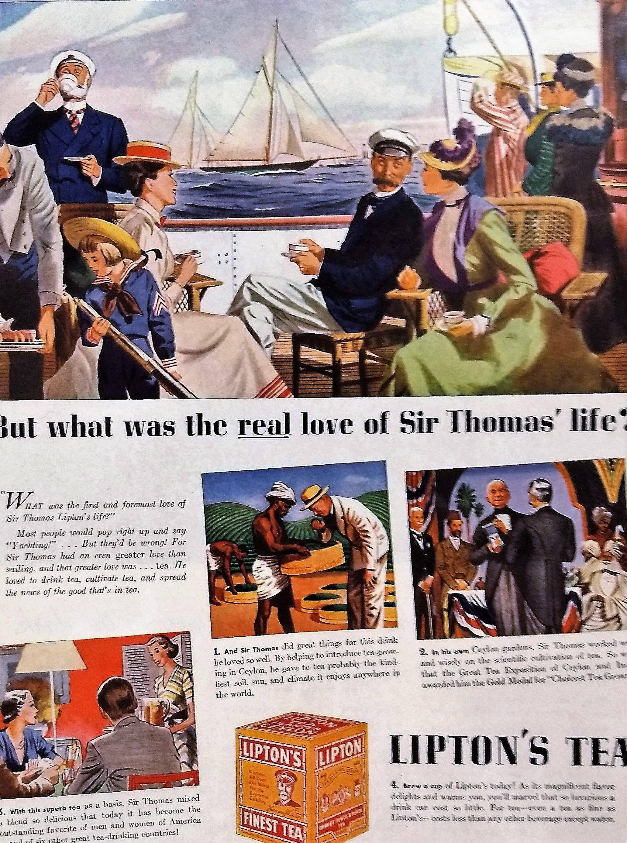 1938 Lipton Tea Ad Matted Vintage 11x14 Print | Etsy