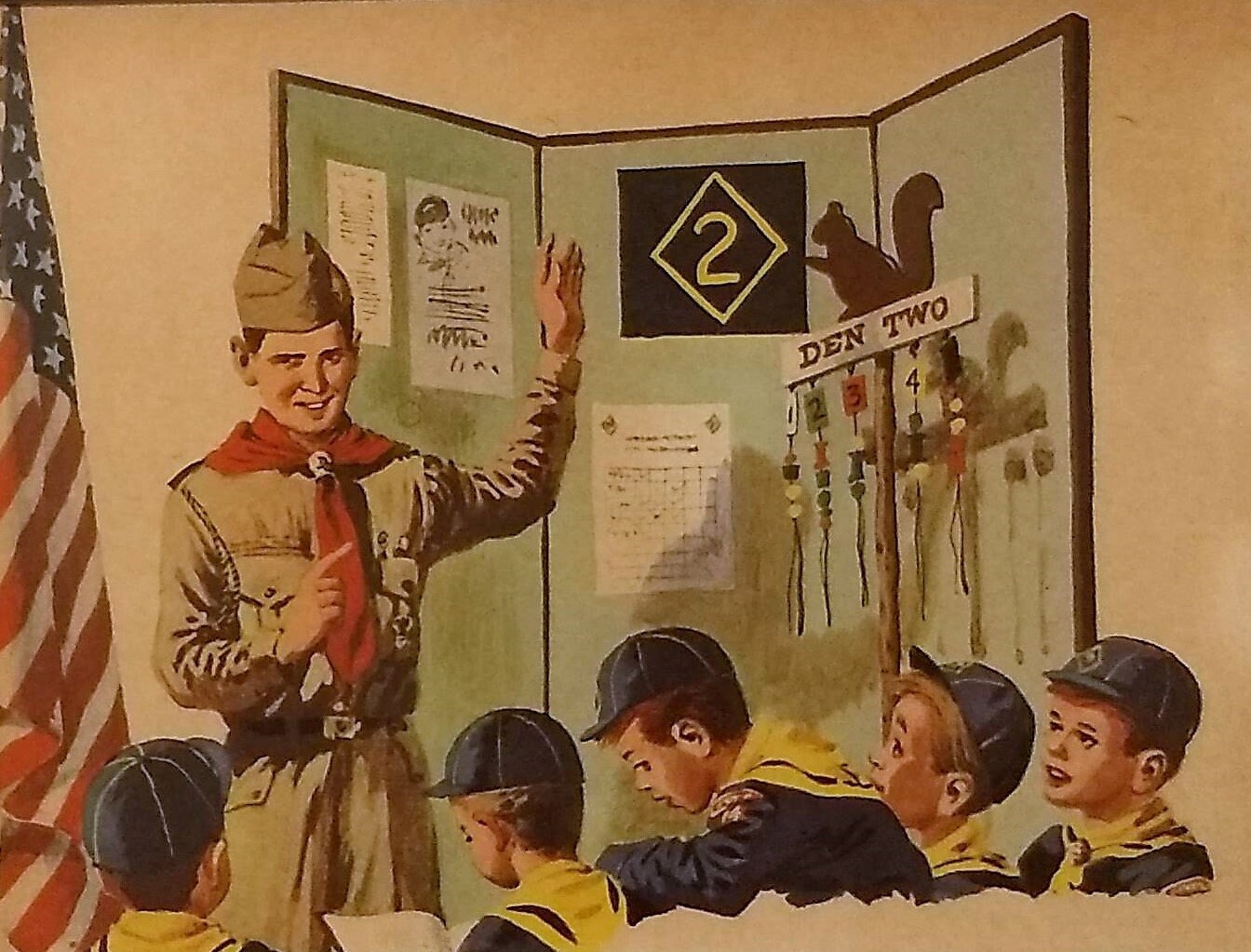 Art & Collectibles Prints Lithographs 1959 Cub Scouts Matted Vintage ...