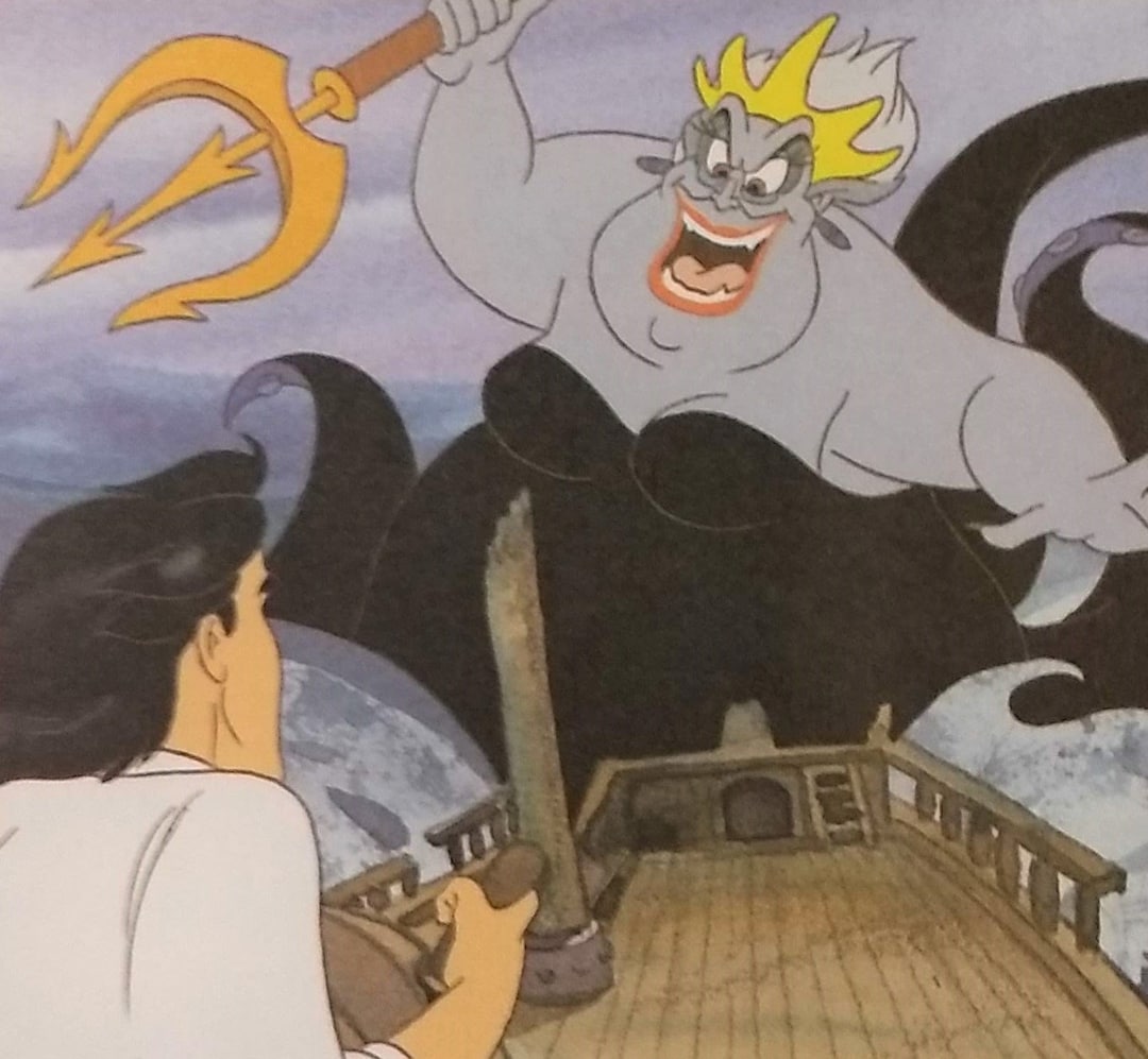 1989 Little Mermaid Matted Vintage Disney 8x10 Print Ursula - Etsy