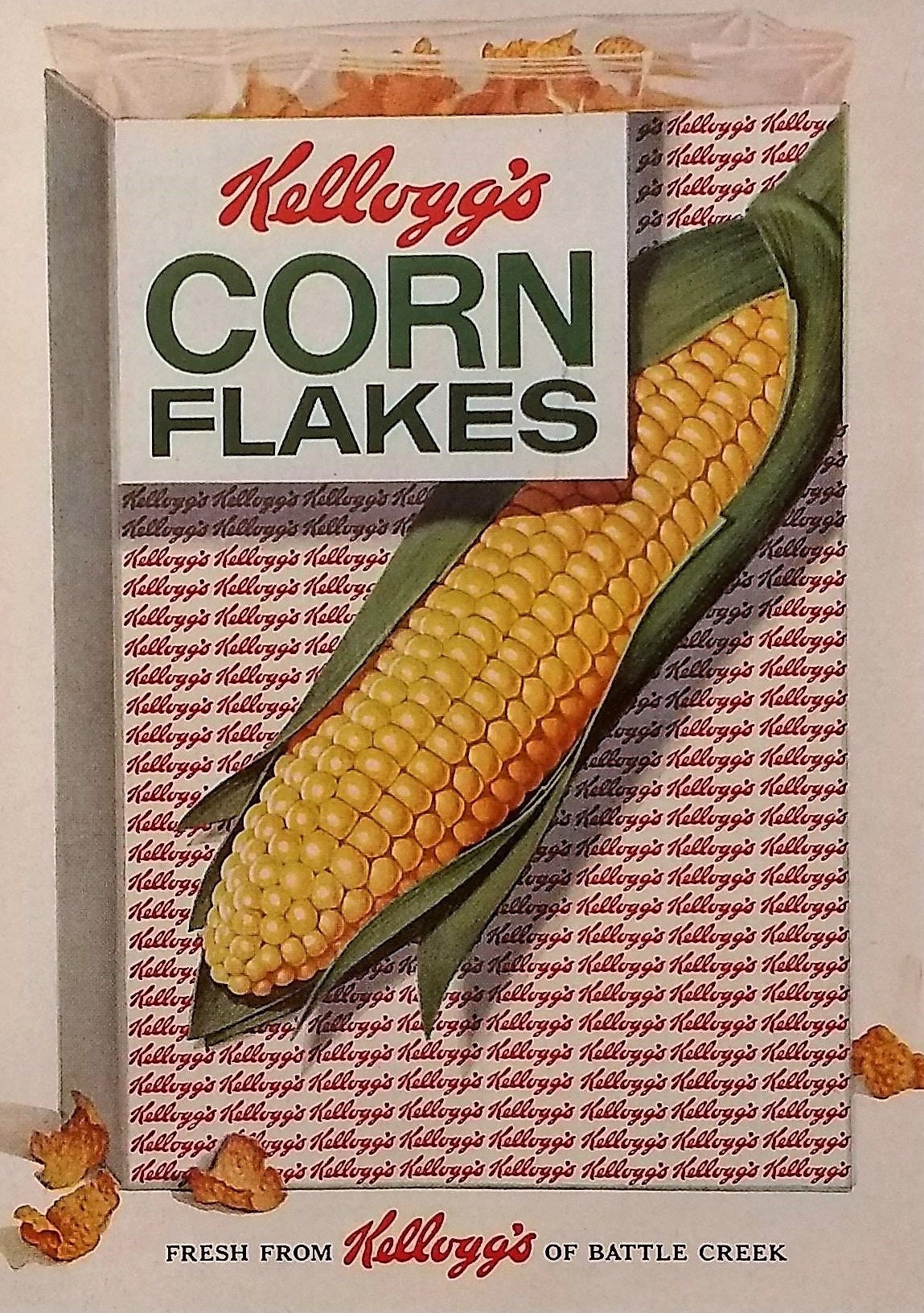 1958 Kellogg's Corn Flakes Ad Matted Vintage 8x10 Print | Etsy