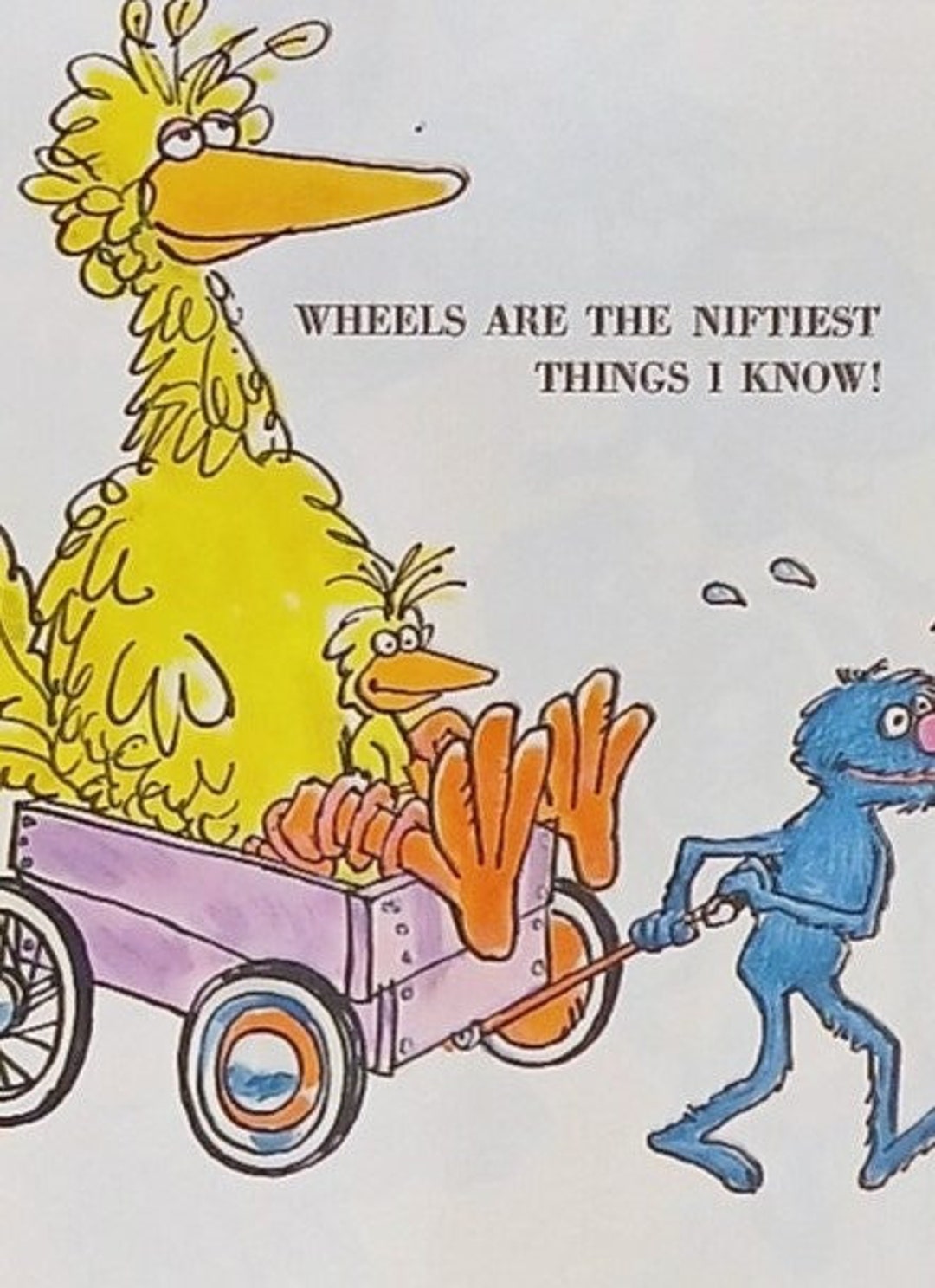 1971 Sesame Street Matted Vintage 8x10 Print Grover, Big Bird - Etsy