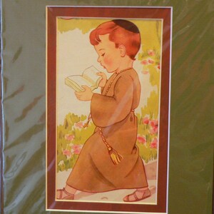 1943 Little Church Boy Matted Vintage 8x10 Print Eloise Wilkin - Etsy
