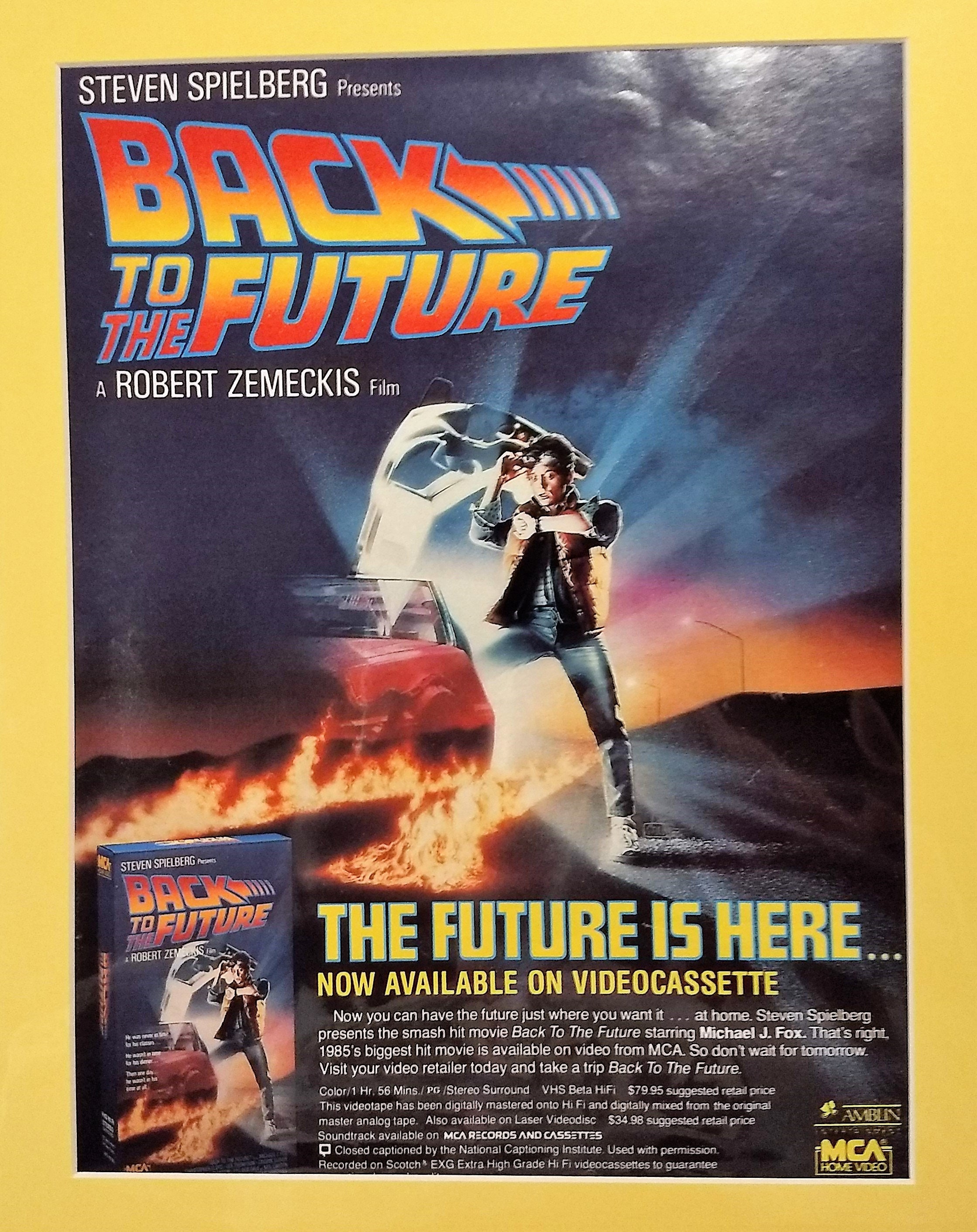 1986 Back to the Future Movie Ad Matted Vintage 11x14 Print | Etsy