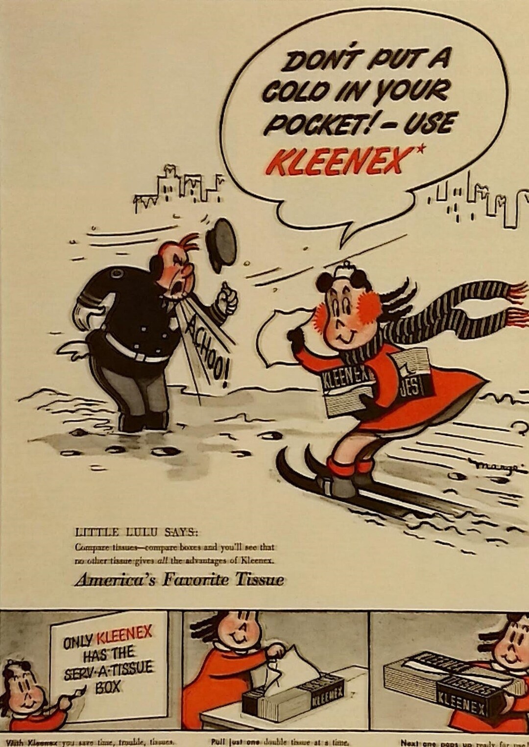 Buy 1949 Kleenex Ad Little Lulu Matted Vintage 11x14 Print Online in ...