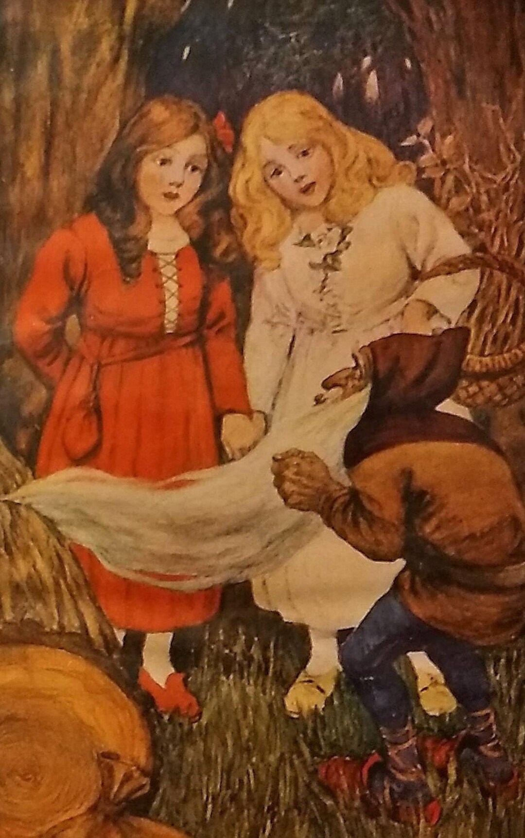 1937 Snow White & Rose Red Print Matted Vintage 8x10 Print - Etsy