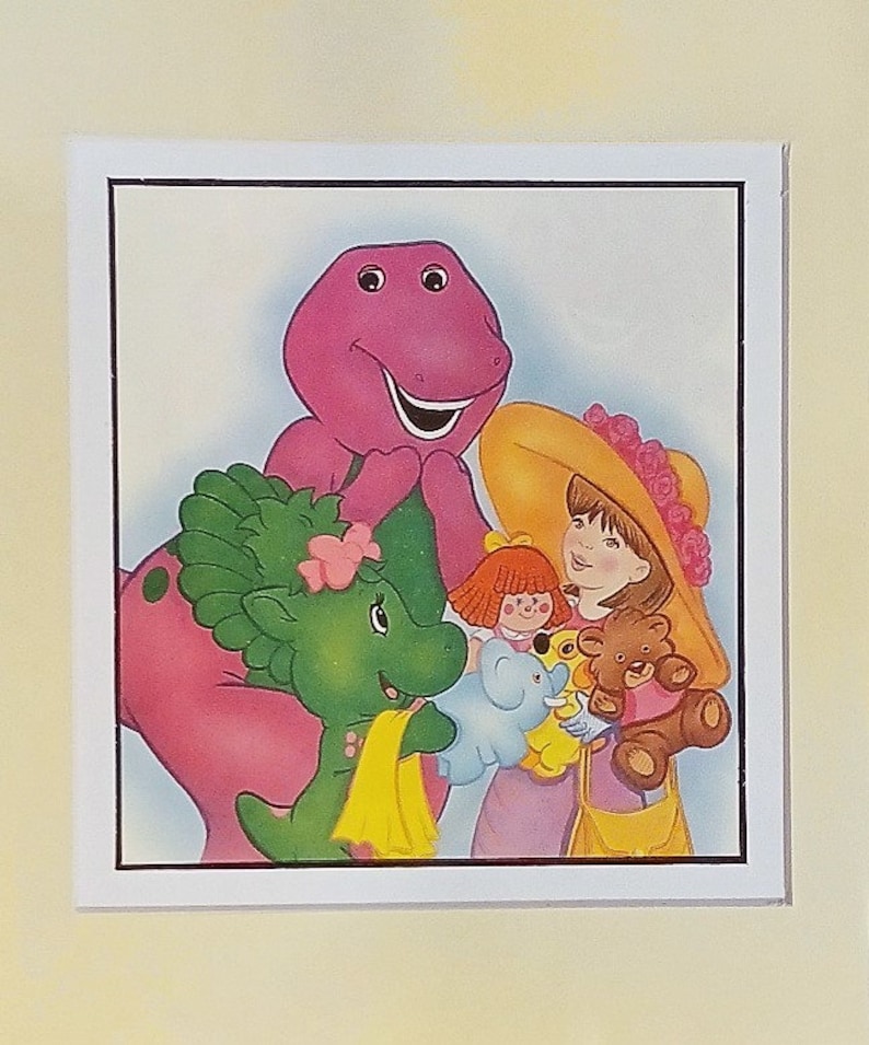 Barney the Purple Dinosaur and Friends Matted 8x10 Print - Etsy