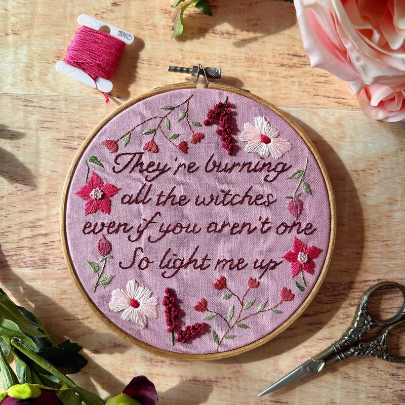Embroidered Lyrics - Etsy