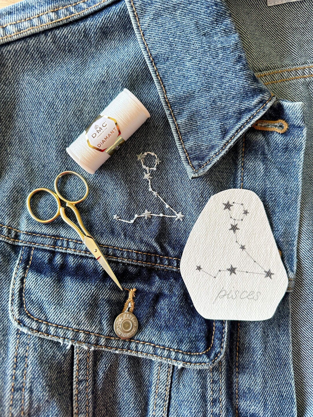 Zodiac Constellation - Stick & Stitch Patch - DIY - Crafting ...