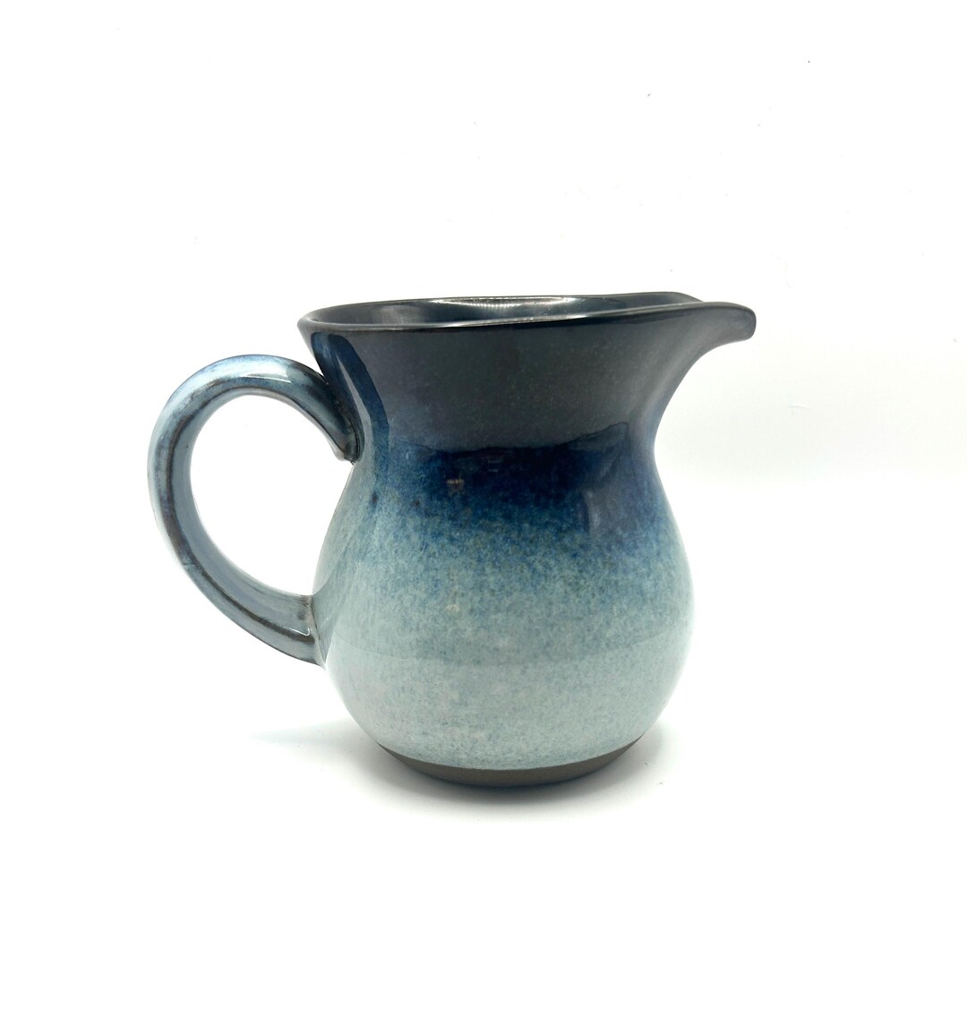 Vintage Peter Pots Studio Art Pitcher / Creamer – Blue Ombré Glaze – 4 ...