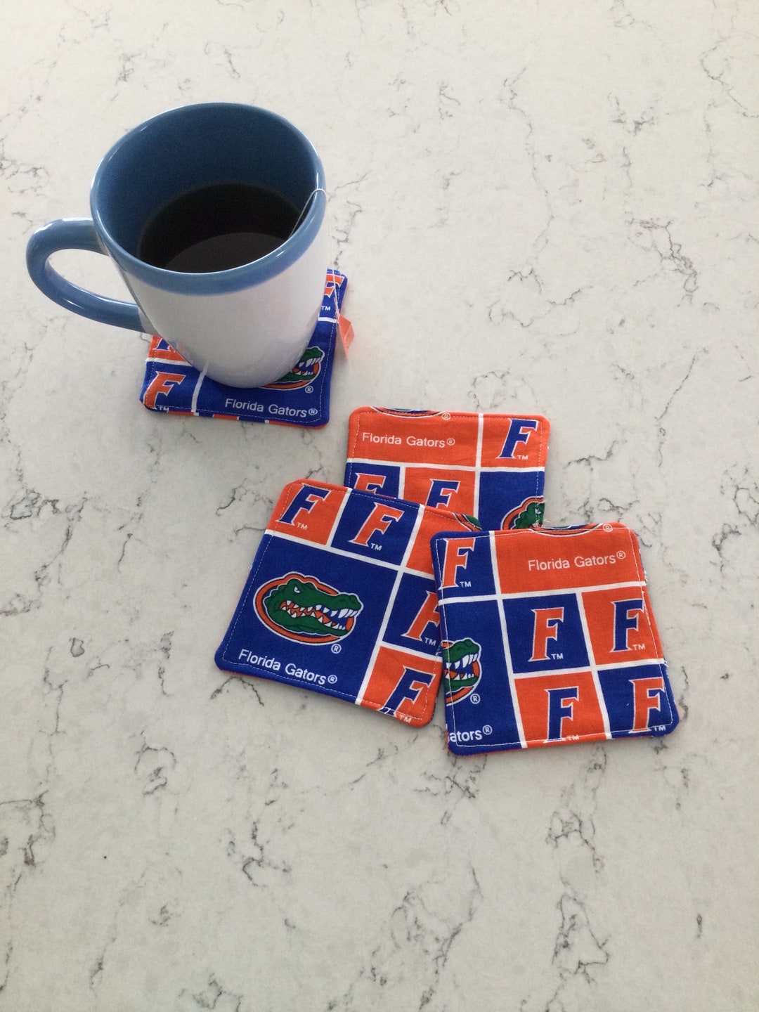 Fabric Coaster Set Florida Gators - Etsy
