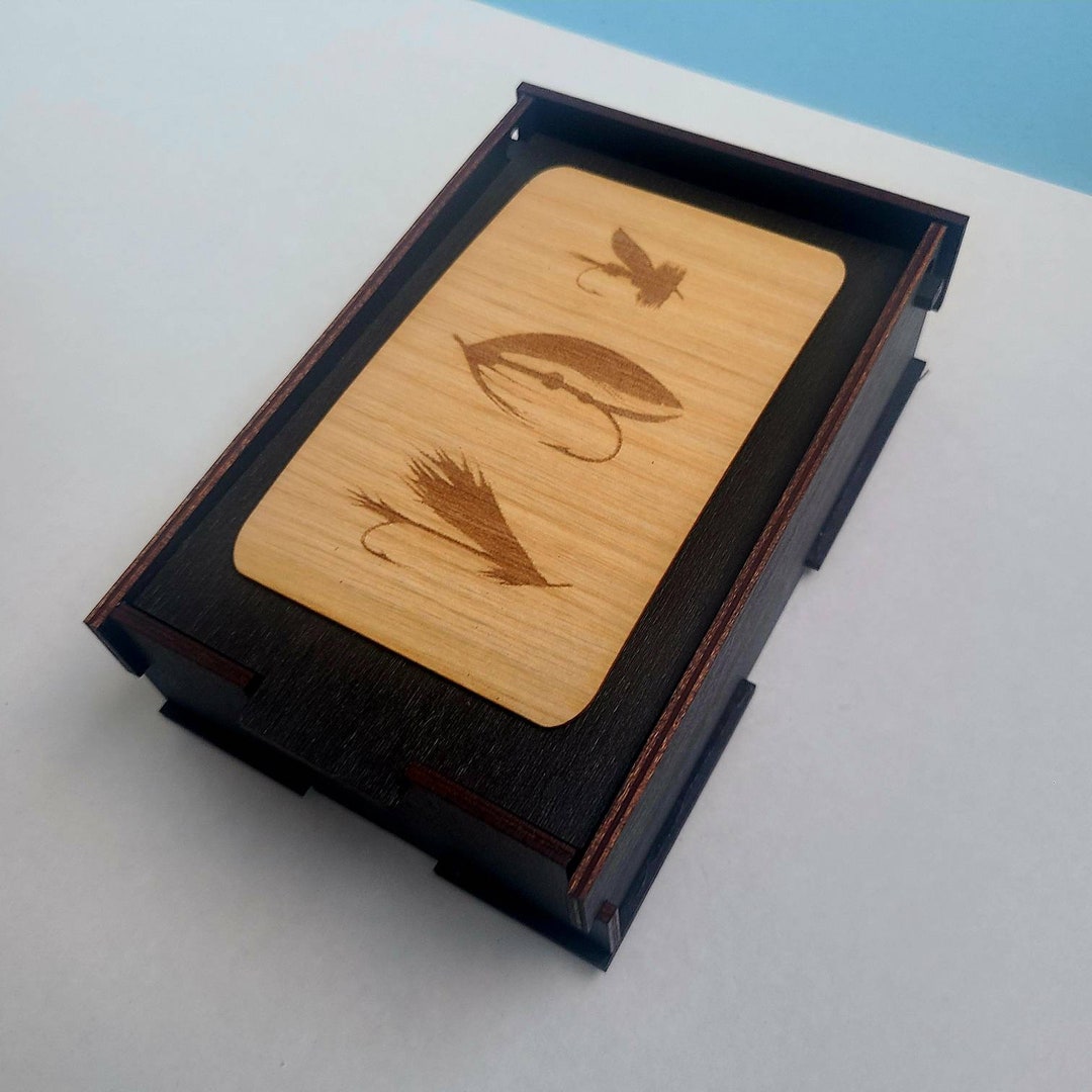 Custom Wooden Gift Box Walnut / Engraved Maple 3 Fly Fishing - Etsy