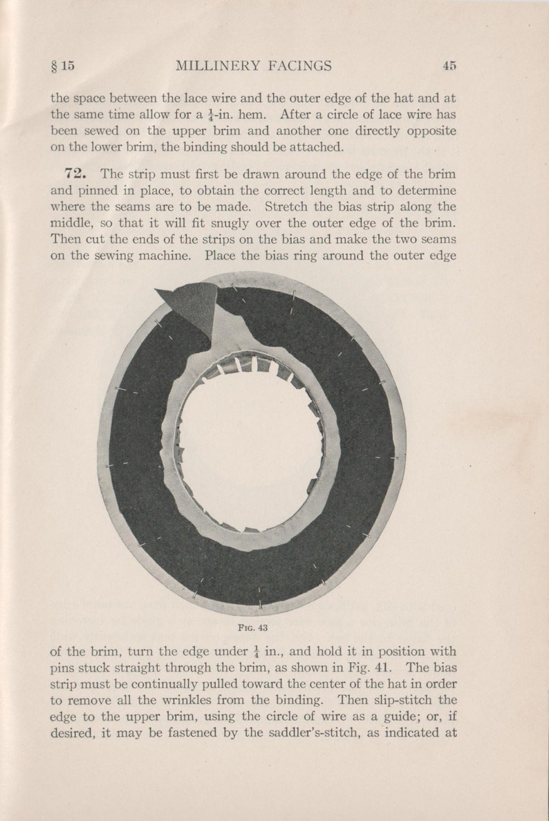 PDF Reproduction - 1916 - Millinery Facings - Woman's Institute ...