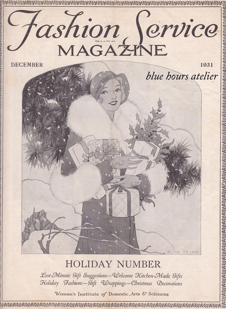 PDF Reproduction - 1931 December - Woman's Institute Fashion Service ...