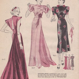 PDF Bundle - 1937 Fashions - Five Pictorial Pattern Catalogs of 1930s ...