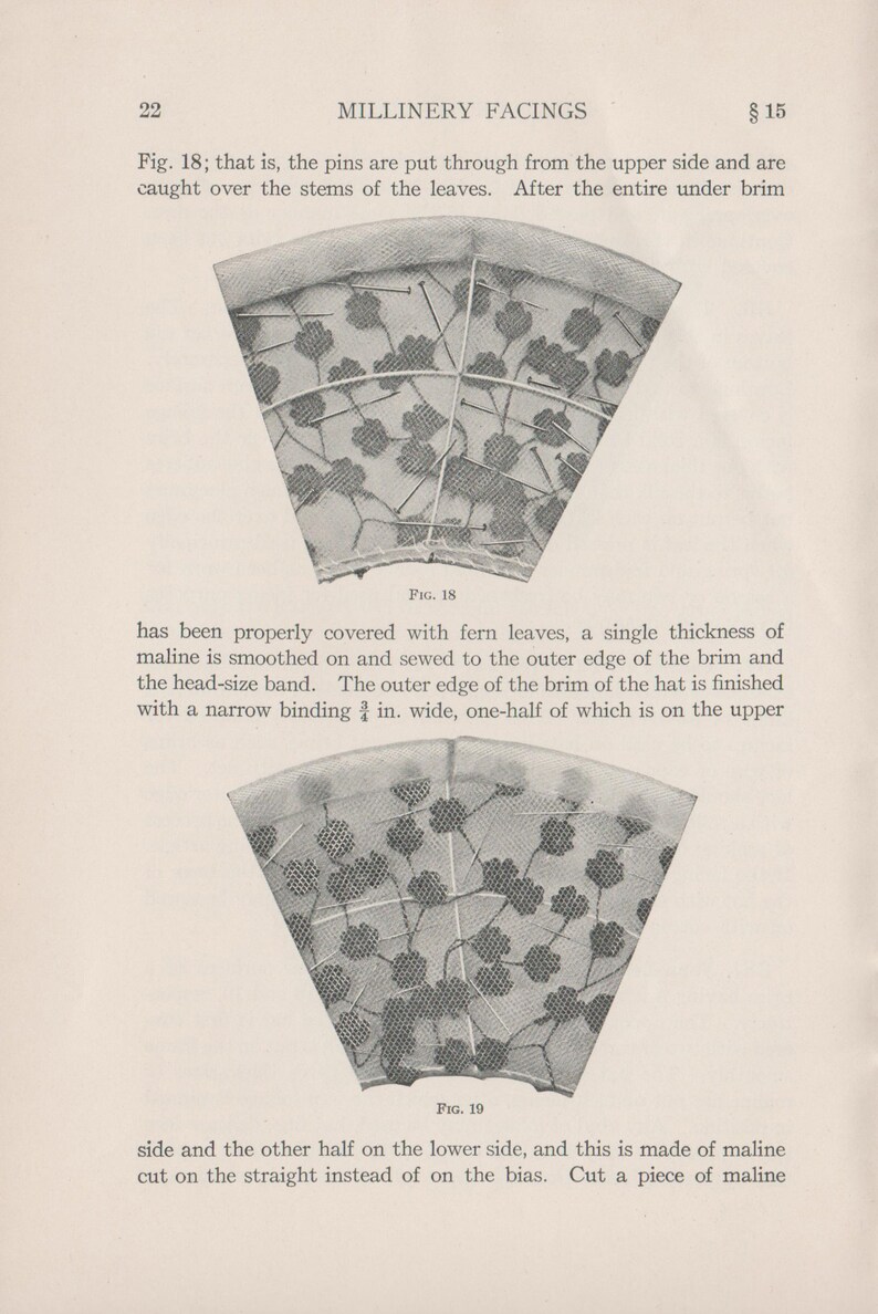 PDF Reproduction - 1916 - Millinery Facings - Woman's Institute ...