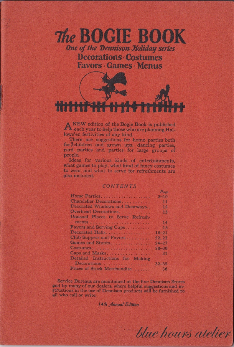 PDF Reproduction - 1926 - Dennison's Bogie Book - Vintage Halloween ...
