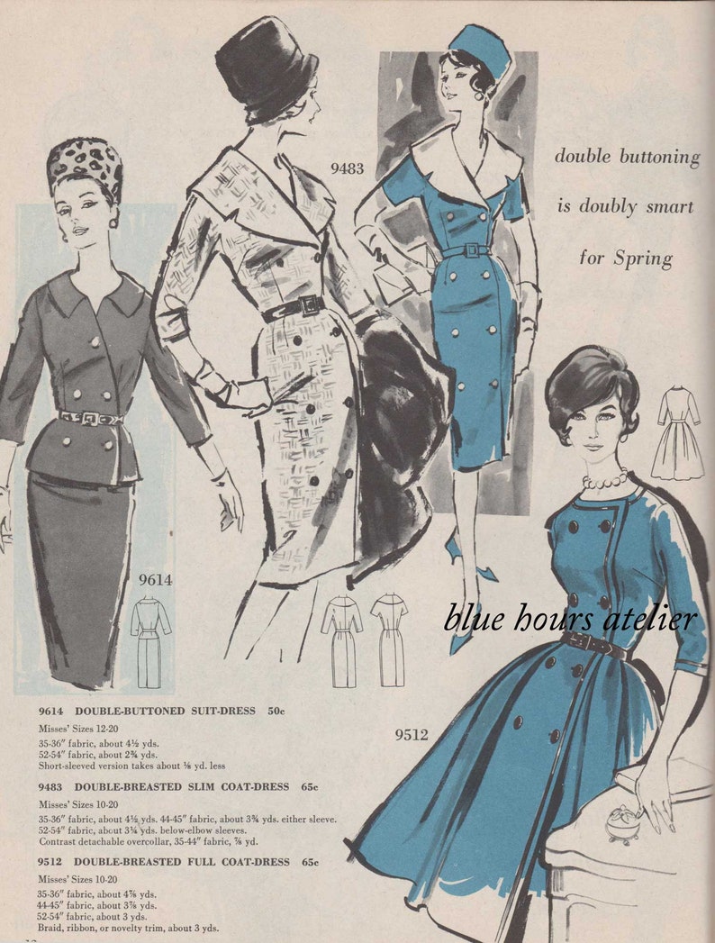 PDF Reproduction - 1961 Advance Pattern Catalog - Women's 1960s ...