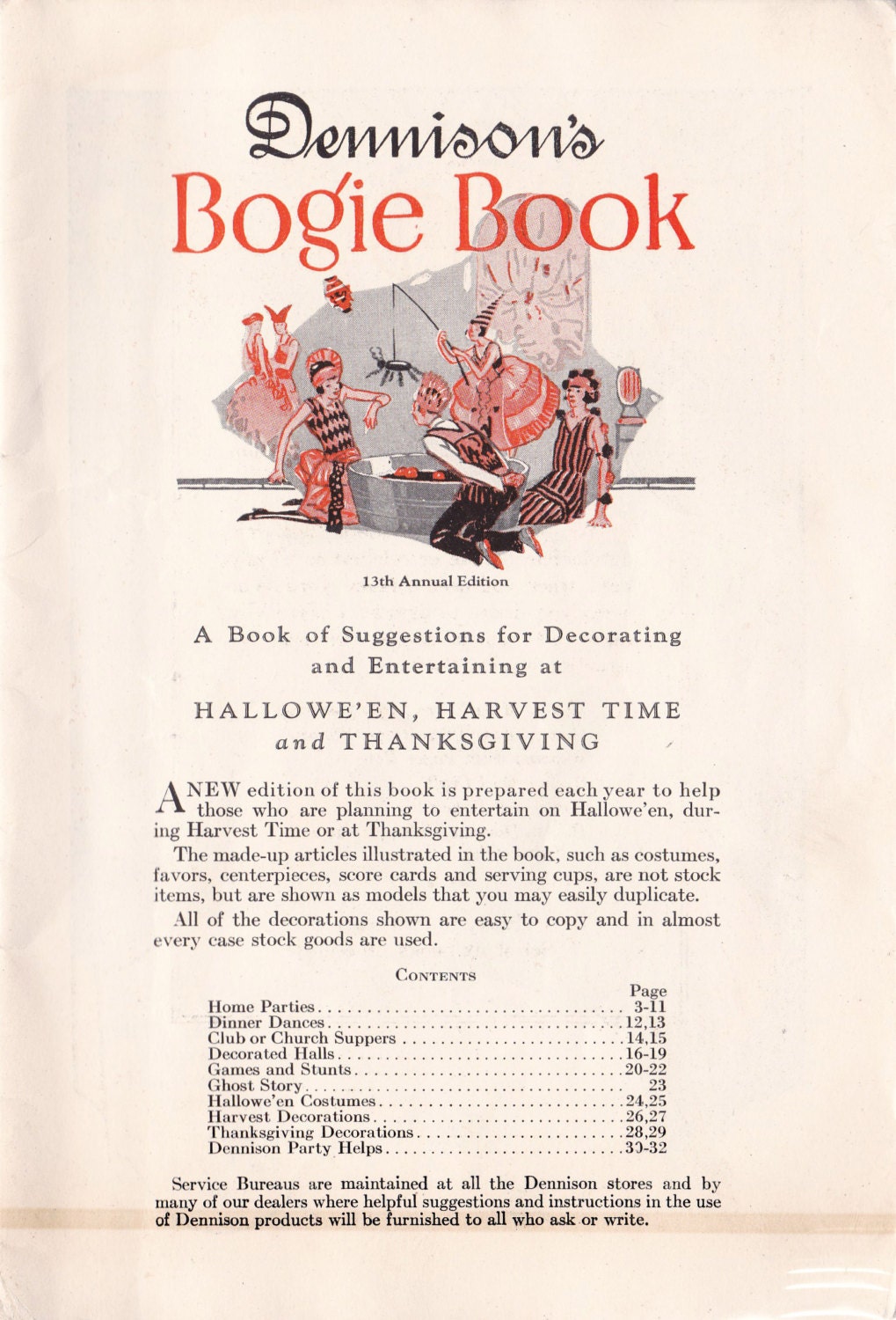 PDF Reproduction - 1925 - Dennison's Bogie Book - Vintage Halloween ...