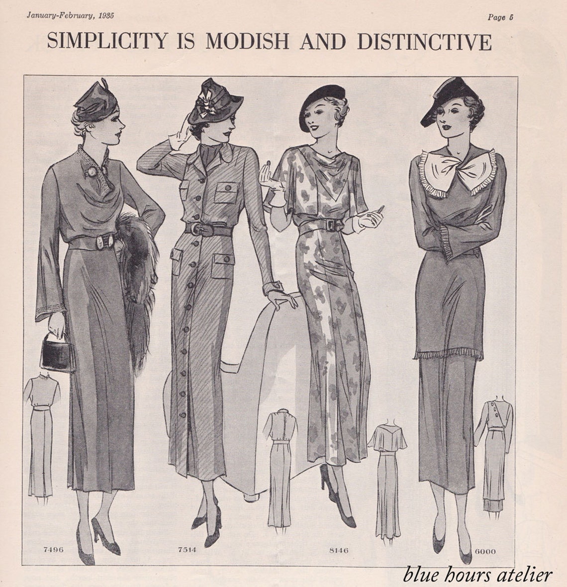 PDF Reproduction - 1935 January February - Fashion Service - Woman's ...