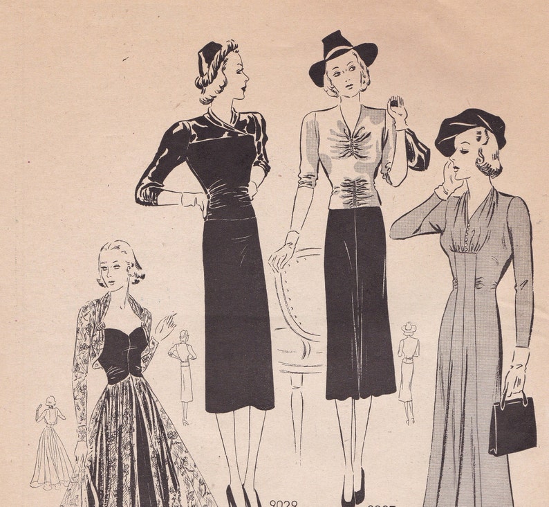 PDF Bundle - 1937 Fashions - Five Pictorial Pattern Catalogs of 1930s ...