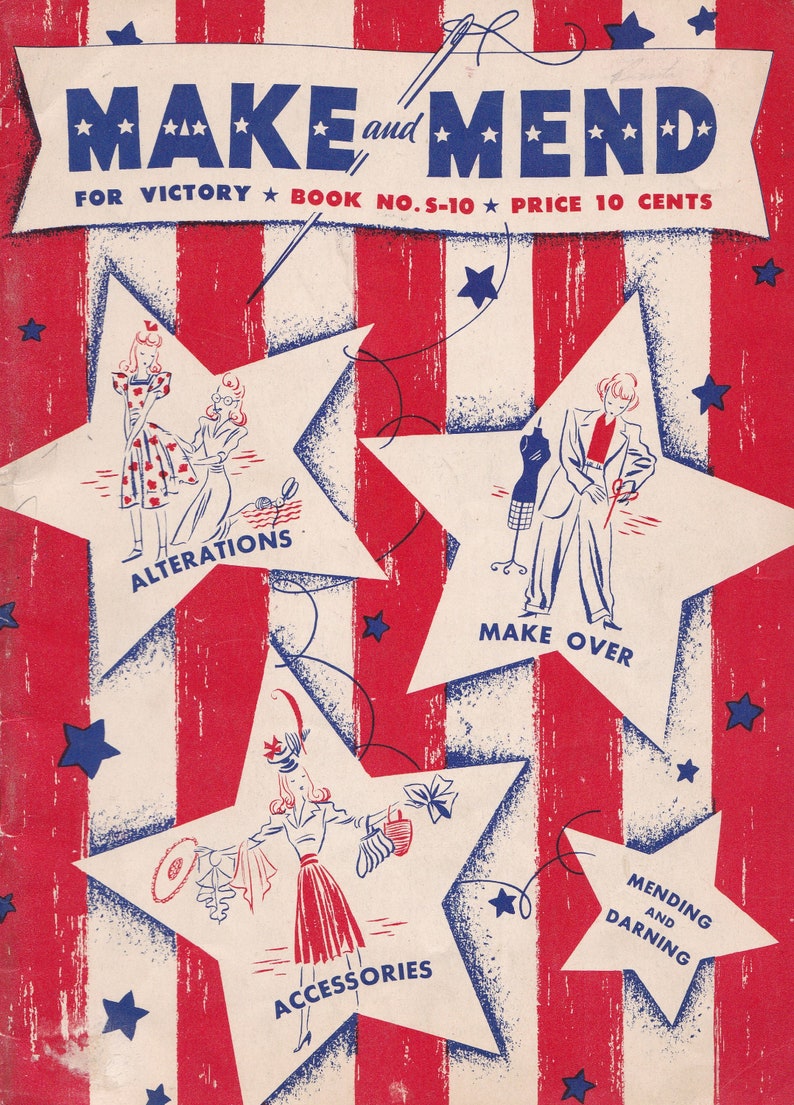 PDF Reproduction 1942 Make and Mend for Victory Sewing Booklet WW2 ...