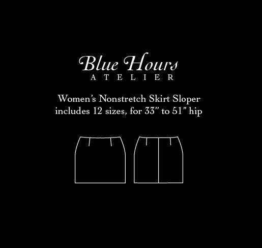 Women's Woven Skirt Sloper, 33" to 51" Full Hip Sizes - PDF Tiled and ...