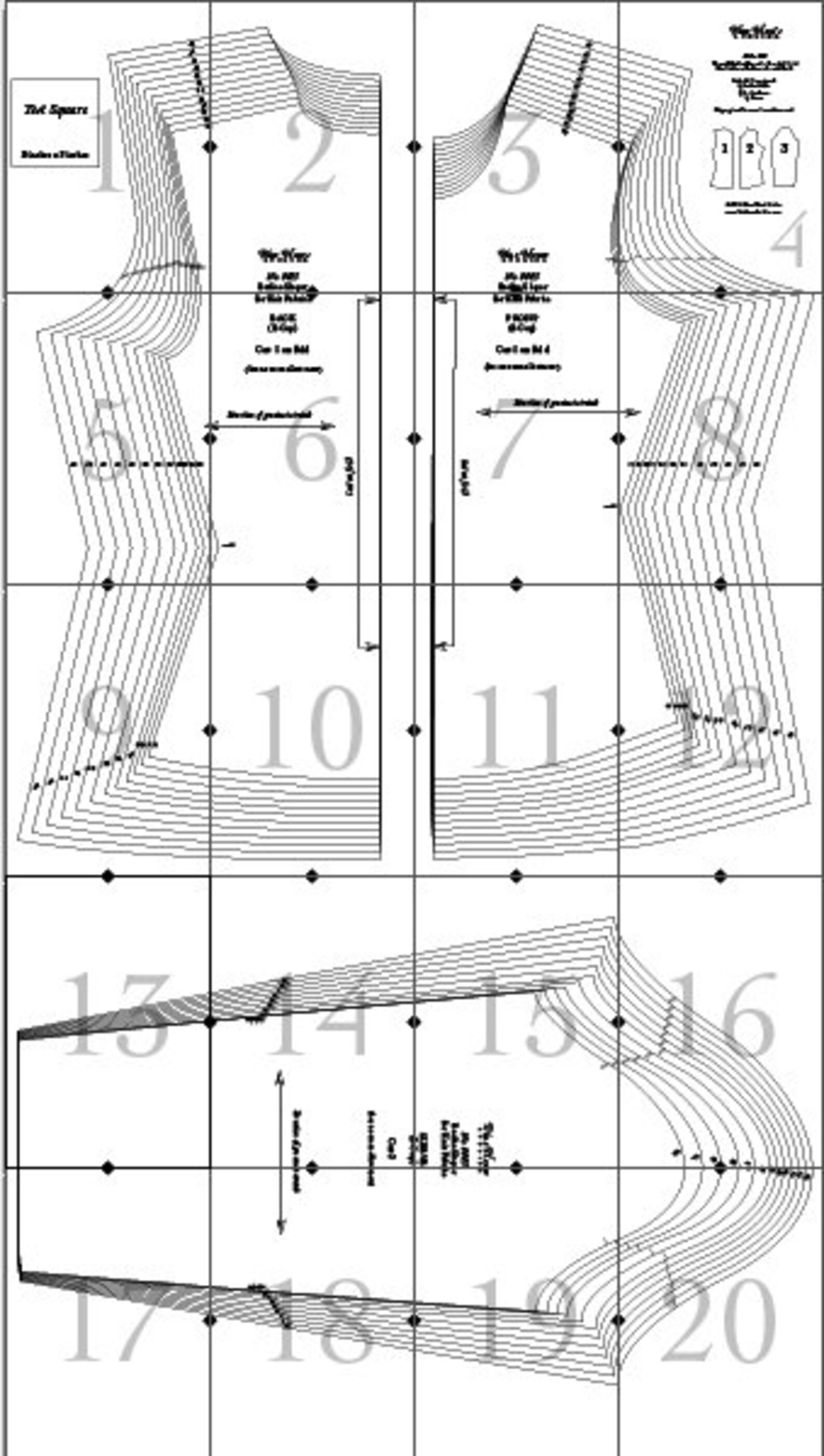 Women's Bodice Sloper for Stretch Fabrics With B, C, and D Cup - Tiled ...