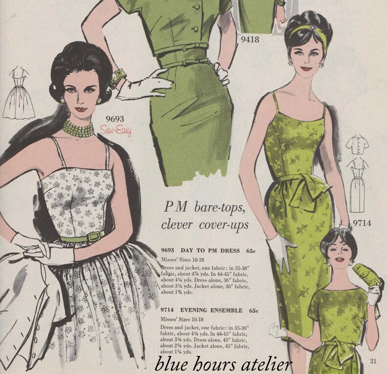 PDF Reproduction - 1961 Advance Pattern Catalog - Women's 1960s ...