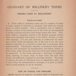 PDF Reproduction - 1916 - Glossary of Millinery Terms - Woman's ...