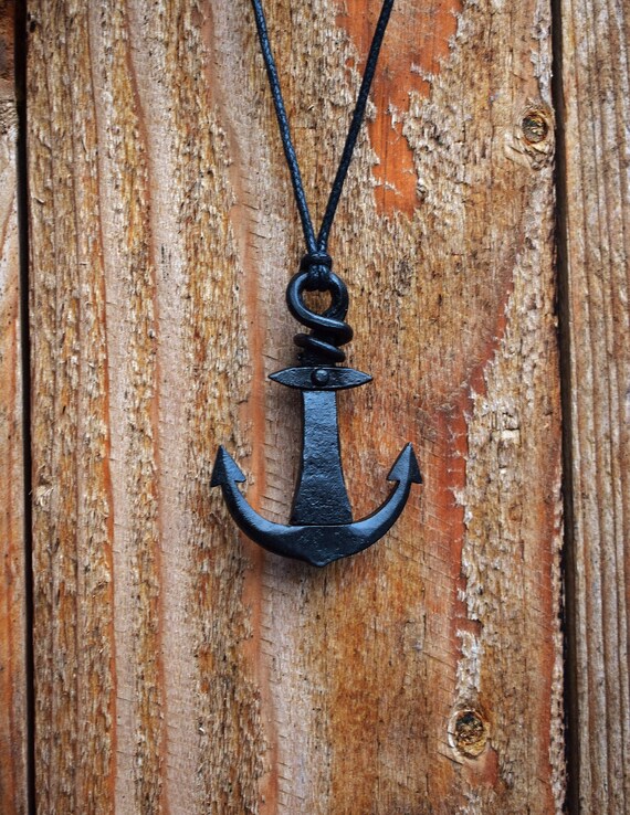 Black anchor pendant store
