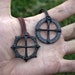 Forged Steel Solar Cross/sun Cross Pendant, Comes Supplied With Jewelry ...