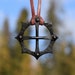 Forged Steel Solar Cross/sun Cross Pendant, Comes Supplied With Jewelry ...