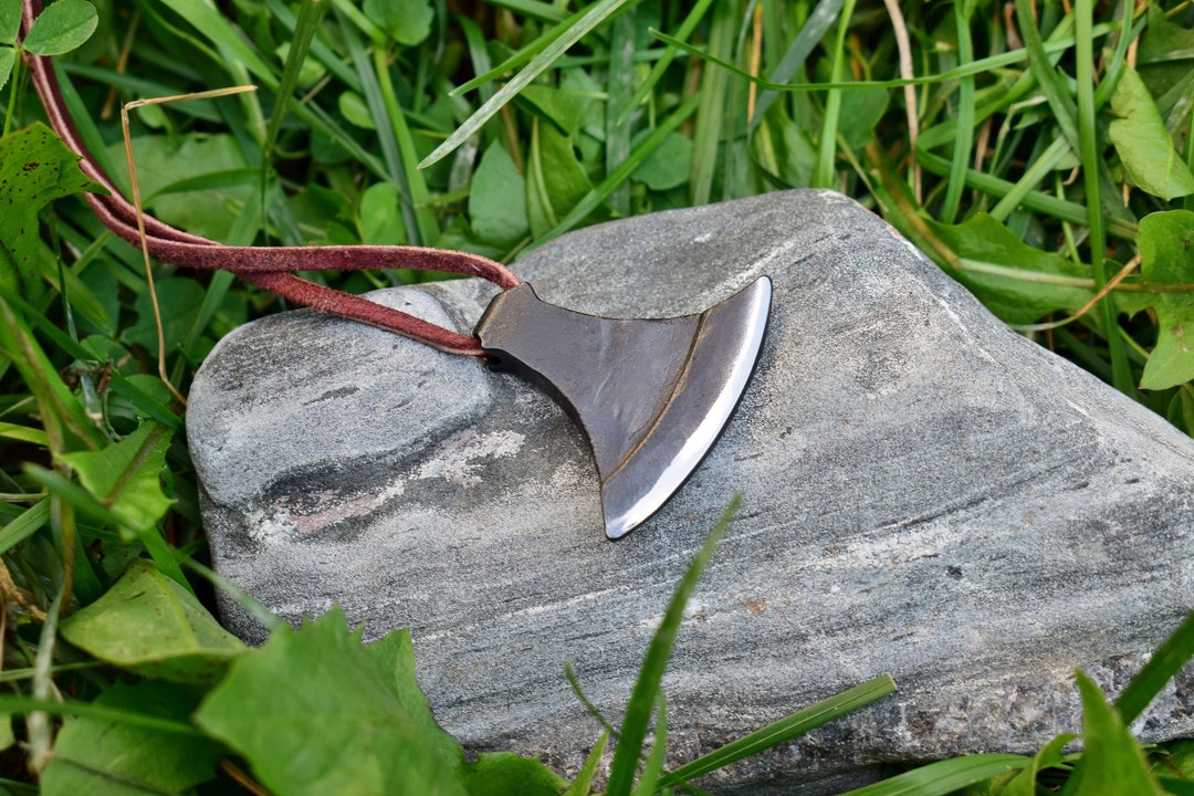 Hand Forged Viking Age Steel Runed Authentic Varangian Dane Axe Pendant ...