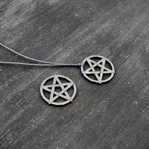 Forged Steel Black Metal Pentagram Pentacle Amulet, Sold With Jewelry ...