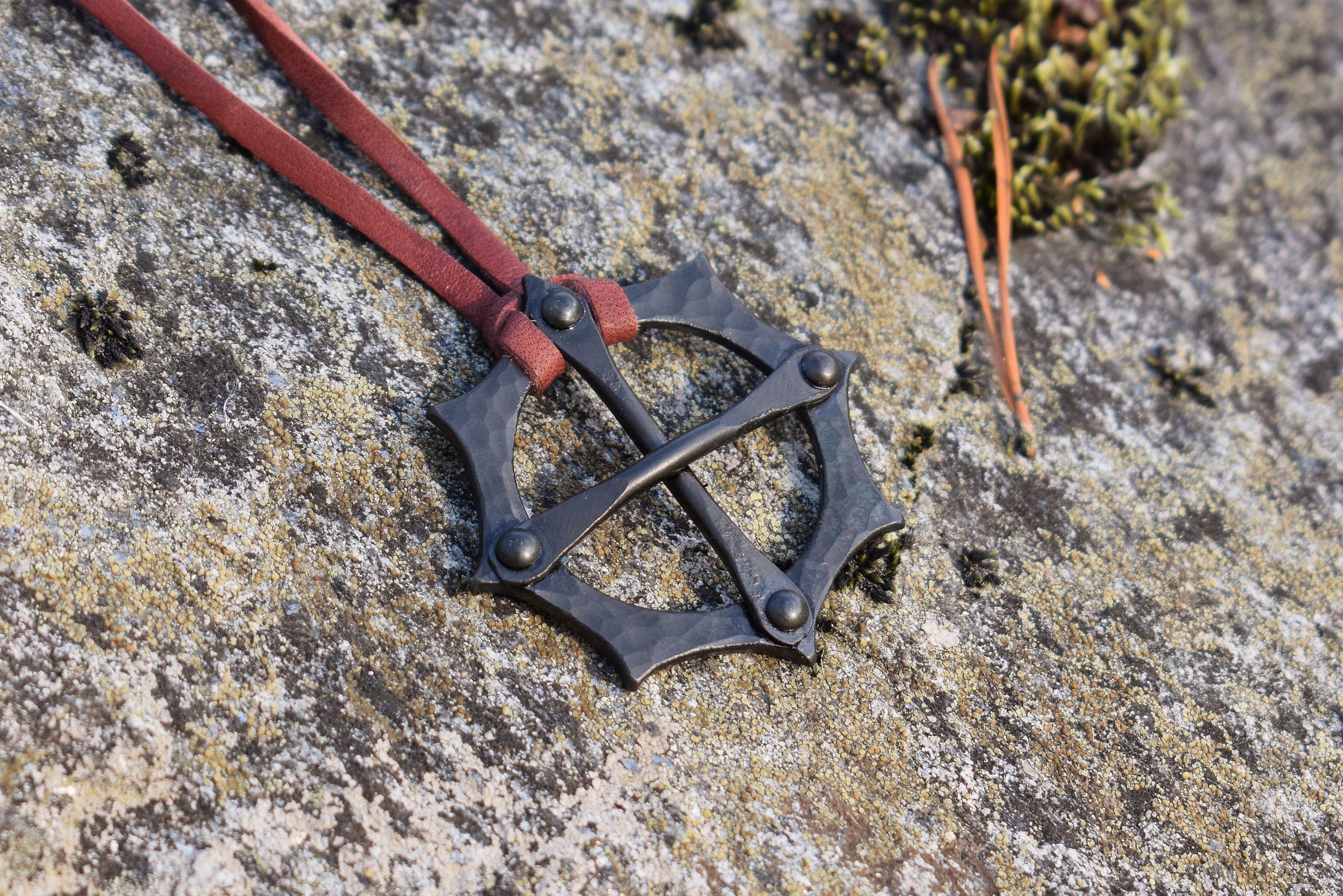 Forged Steel Solar Cross/sun Cross Pendant Comes Supplied - Etsy