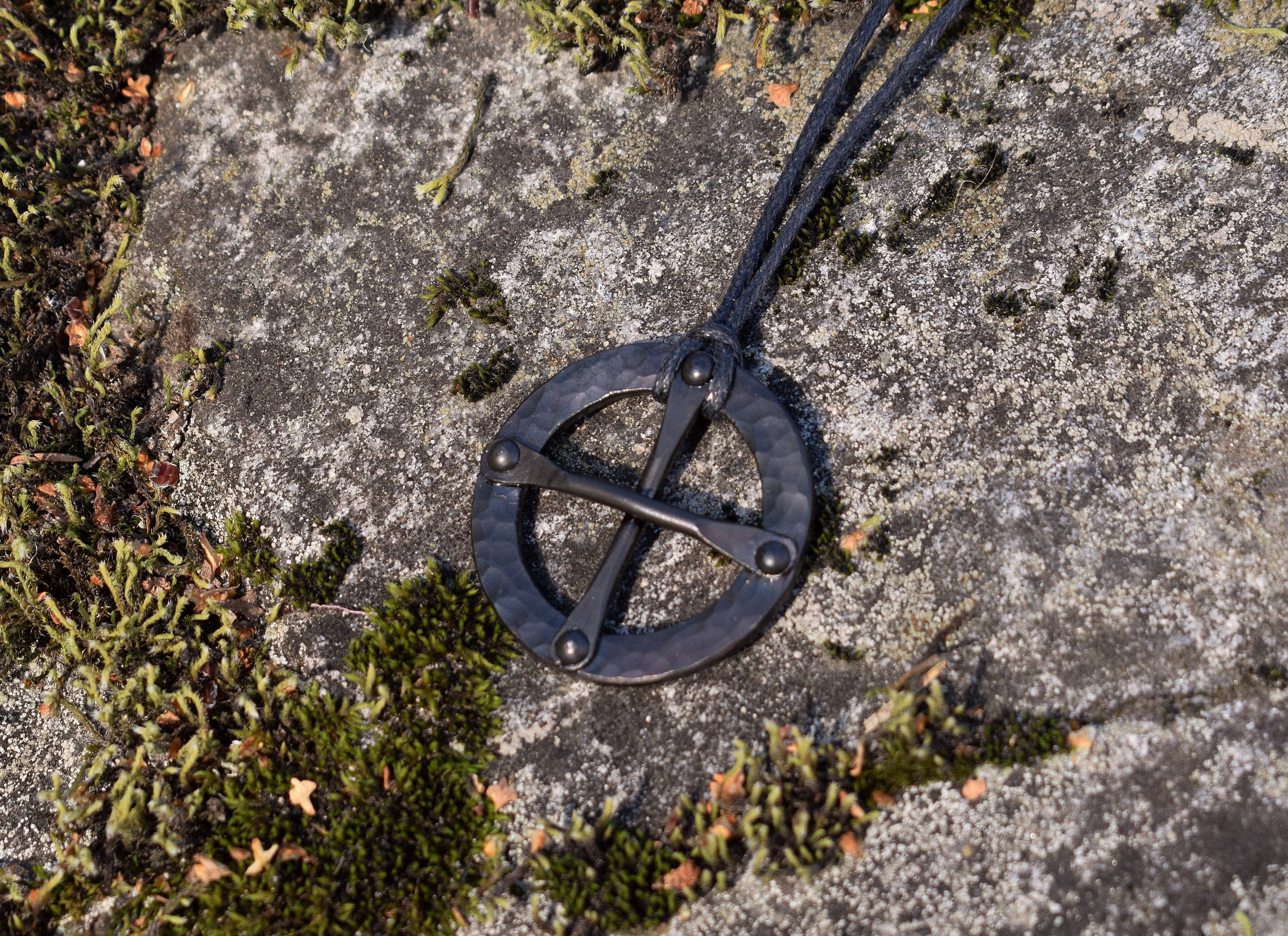 Forged Steel Solar Cross/sun Cross Pendant Comes Supplied - Etsy
